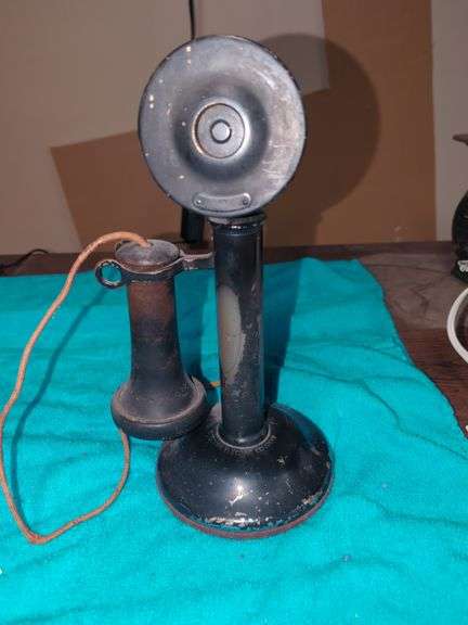 Antique Black Candlestick Phone - Auction Ohio