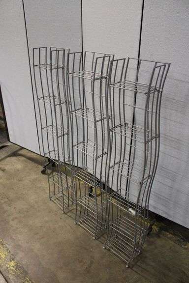 Set of 3 Metal Wire Storage Racks, 9″ X 5 3/4″ X 53 1/8″ Each - Auction ...