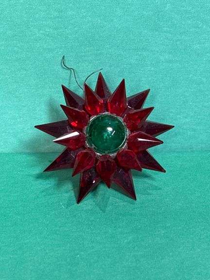 Christmas 1930s Red Matchless Wonder Star Glass - Auction Ohio