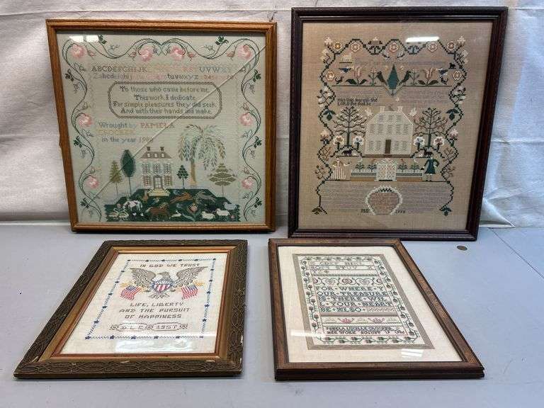 Framed Needlework Samplers - Auction Ohio