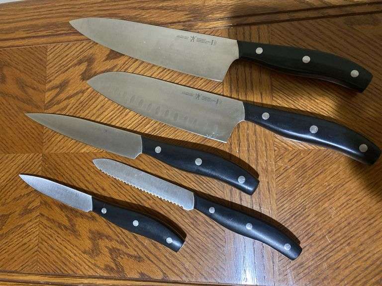 Henckels five piece knife set - Auction Ohio