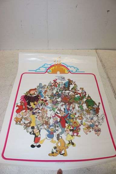 Vintage Disney Character Poster - Auction Ohio