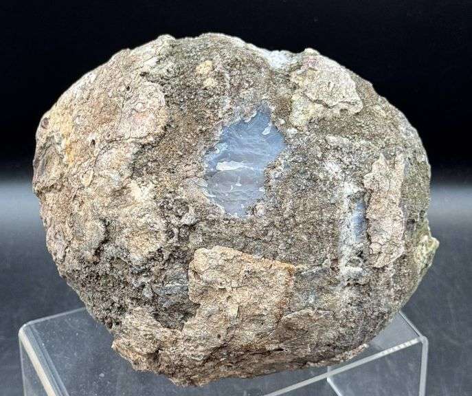 Natural Agate Geode Display Specimen with Druzy Center - Auction Ohio