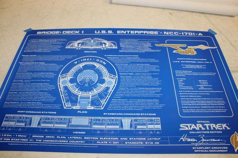 Star Trek U.S.S. Enterprise Poster - Auction Ohio