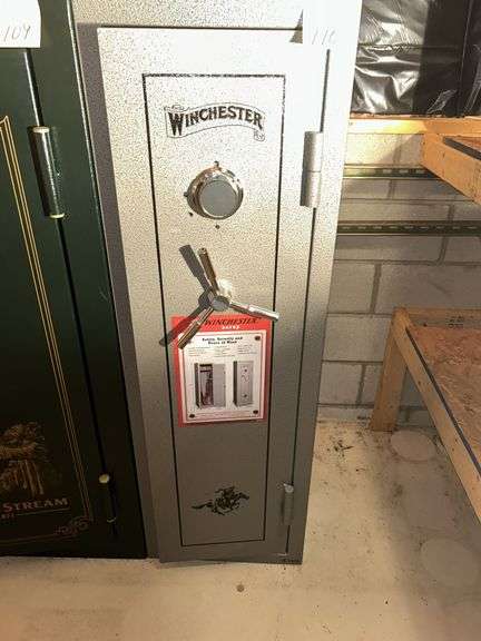 Winchester Gun Safe, the lock has been drilled out - Auction Ohio