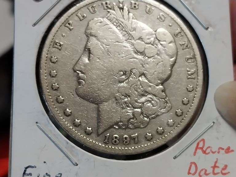 1897 Morgan Silver Dollar - Designer George T. Morgan - Auction Ohio
