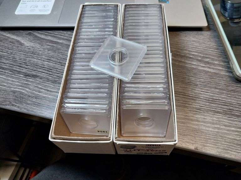 2 Boxes of Edgar Marcus SNAP-TITE Dime Holders - Auction Ohio