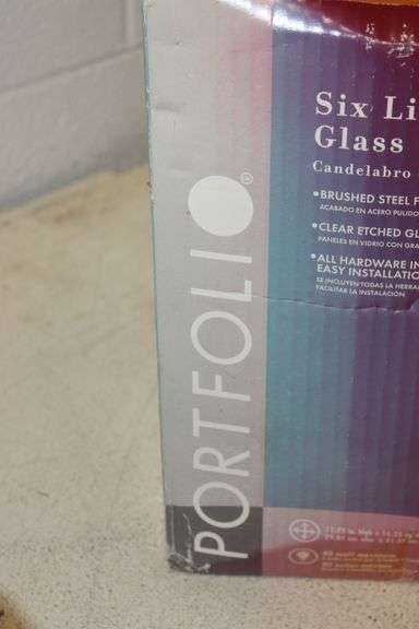 Portfolio Glass Chandelier - Auction Ohio