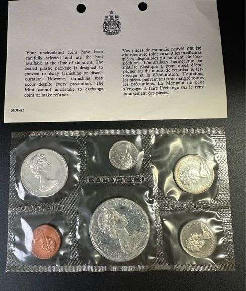 1965 Uncirculated Canadian Coin Set - Auction Ohio