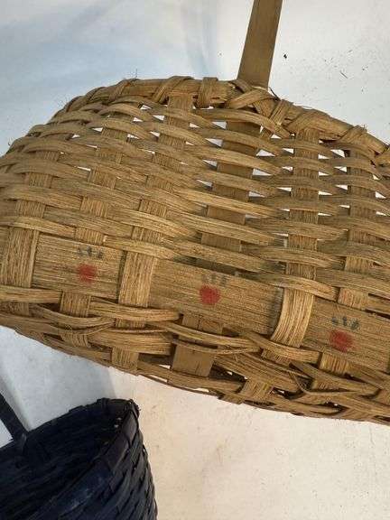TWO WOVEN SPLINT BASKETS. - Auction Ohio