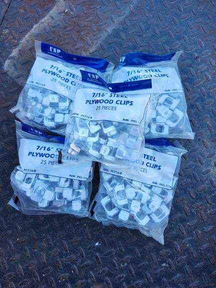 5 New Packs Usp Connectors 7/16" Steel Plywood Clips - Auction Ohio