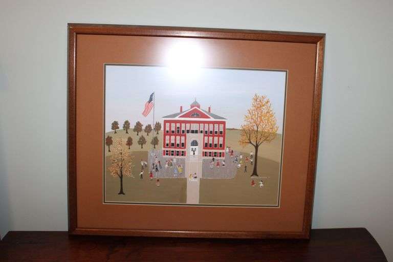 Beverly Klecker School Folk Art Painting - Auction Ohio