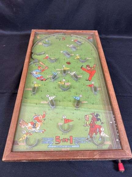 1940’s Poosh-M-Up “Big 5” Table Top Pinball Machine - Auction Ohio