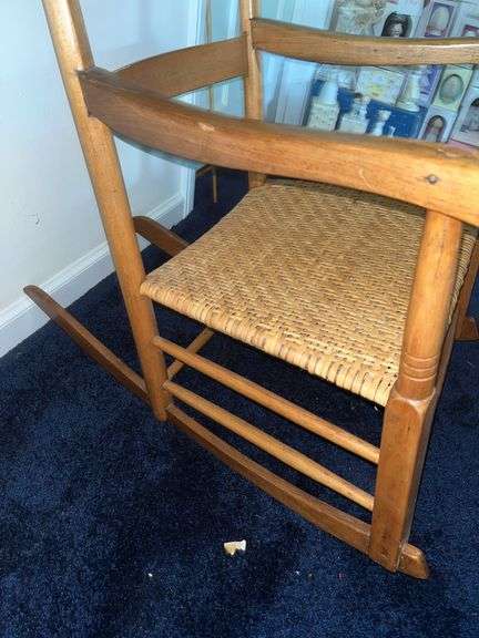 Cane Seat Rocking Chair - Auction Ohio