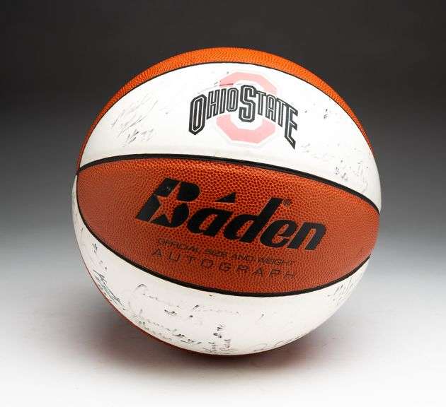 AUTOGRAPHED OHIO STATE BASKETBALL 1999 FINAL FOUR COMMEMORATIVE TEAM ...