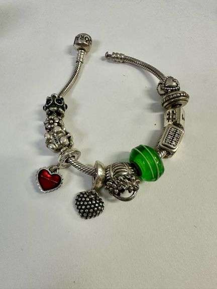 Vintage Pandora Sterling Bracelet & Charms - Auction Ohio