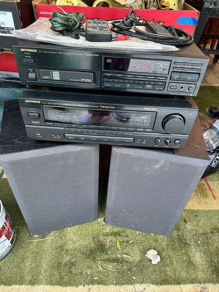 Optimus Stereo System with Speakers - Auction Ohio