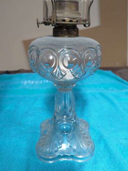 Antique Victorian Pressed Glass Oil Lamp - Auction Ohio