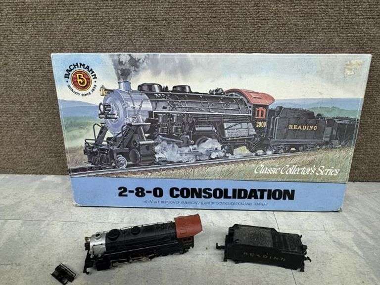 Bachmann HO Scale 2-8-0 Consolidation Locomotive and Tender – Reading ...