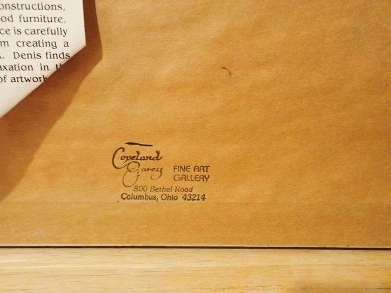 Original Abstract Art Signed Denis Barry - "Hands as Paintbrush Walls ...