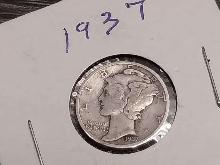 1937 Mercury Dime, also known as the Winged Liberty Head Dime - Auction ...