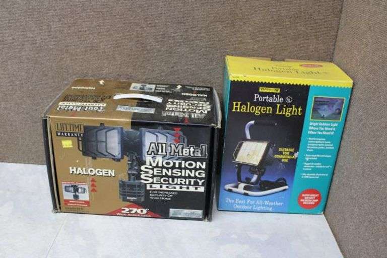 Journeyman Motion Sensing Light and YardGlow Portable Halogen Light ...
