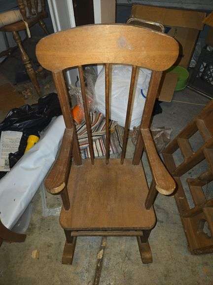 Antique wooden child rocker - Auction Ohio