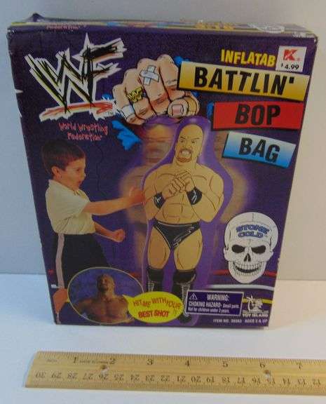 WWF Inflatable Steve Austin Battlin Bop Bag - Auction Ohio