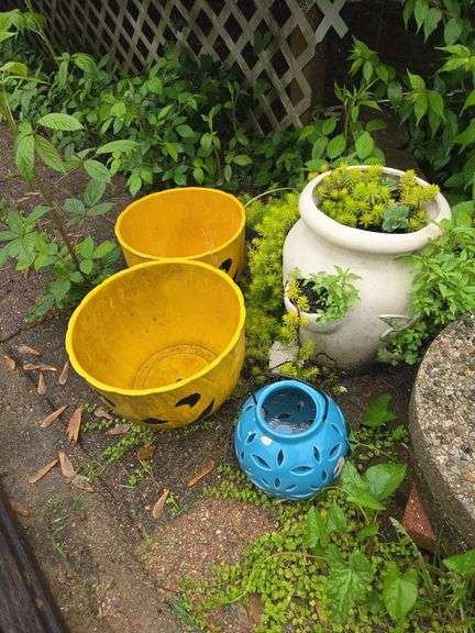 Assorted flower pots - Auction Ohio