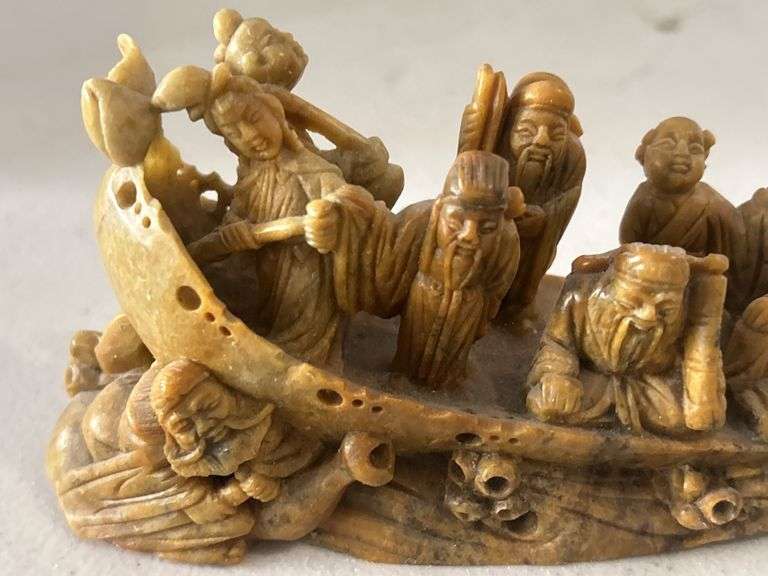 Chinese Carved Stone Boat - Auction Ohio