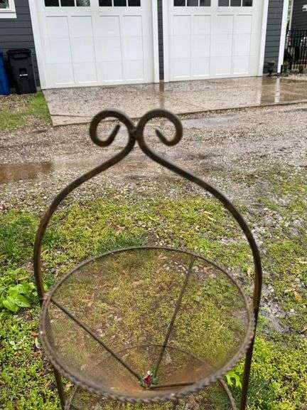 Tall Three-Tier Metal Wire Basket Stand - Auction Ohio