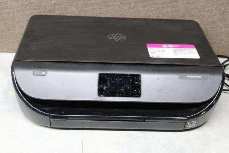 HP ENVY 5055 Wireless All-in-One Printer with Ink and Cables - Auction Ohio