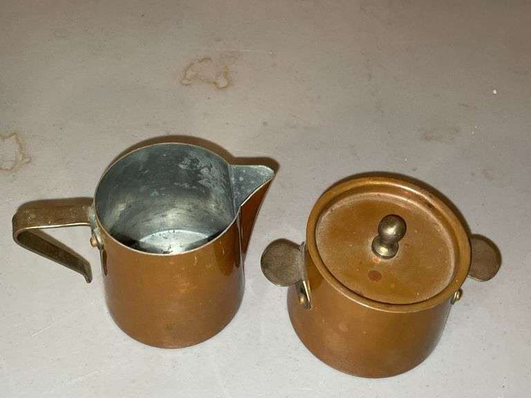Copper Portugal Table Set with Tray - Auction Ohio