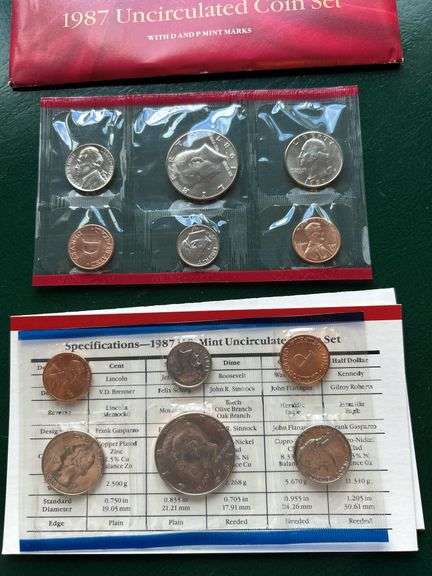 1987 United States Mint Uncirculated Coin Sets - Auction Ohio