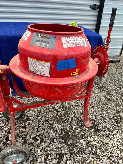 Red Electric Cement and Mortar Mixer - Auction Ohio