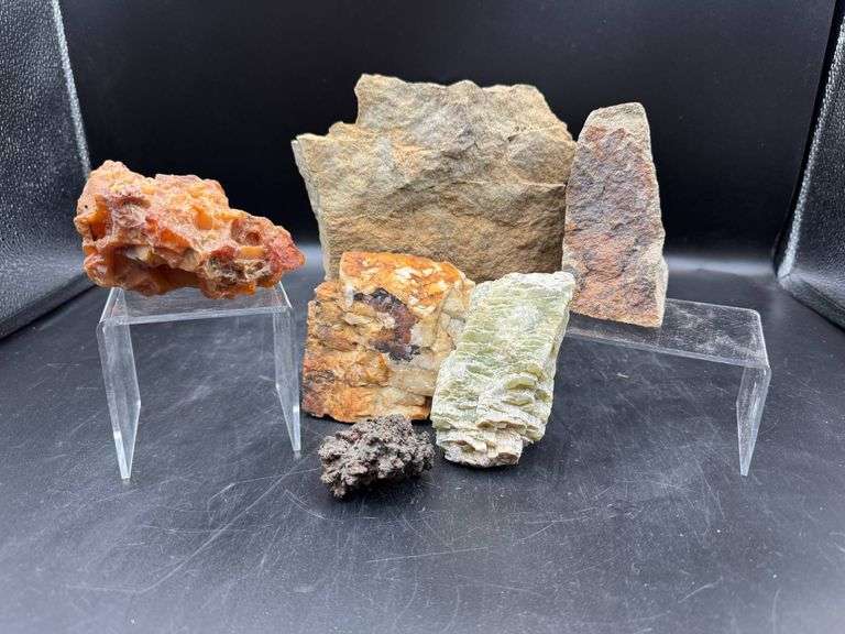 Collection of Seven Assorted Mineral and Rock Specimens - Auction Ohio