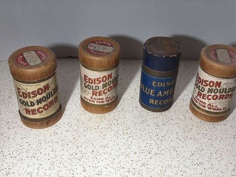 Four Vintage Edison Records - Auction Ohio