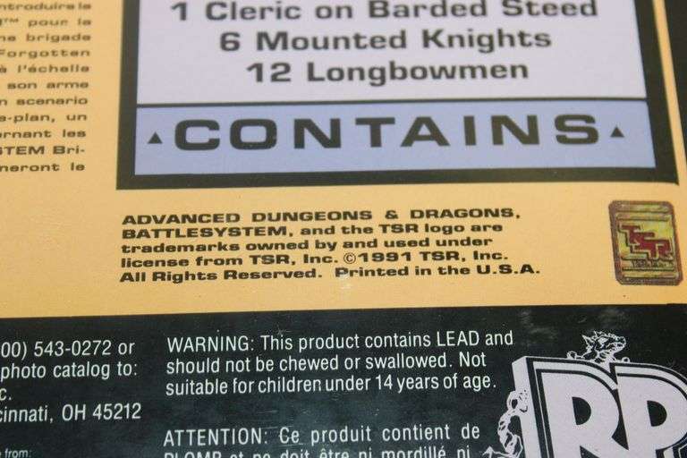 Advanced Dungeons & Dragons Battle System Ral Partha Die-Cast Figures ...
