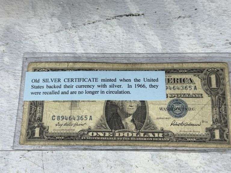 Three Collectible U.S. Notes: Silver Certificate, Barr Note, and Red ...