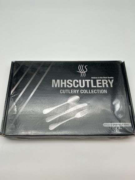 MHS Cutlery Stainless Steel Flatware Set – Service for Six - Auction Ohio