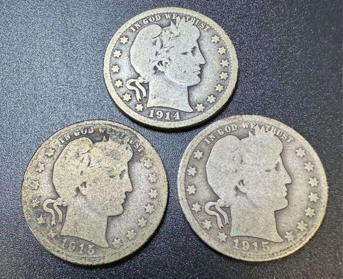 Three Antique Barber Quarters - Auction Ohio