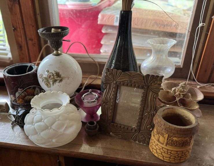 Decorative Items Including Glass Lamps and Frames - Auction Ohio