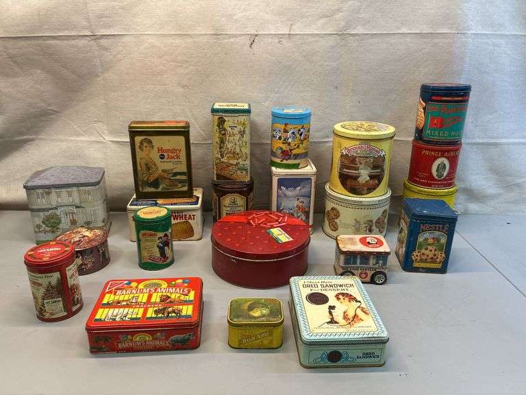 Collection of Vintage Advertising Tins - Auction Ohio
