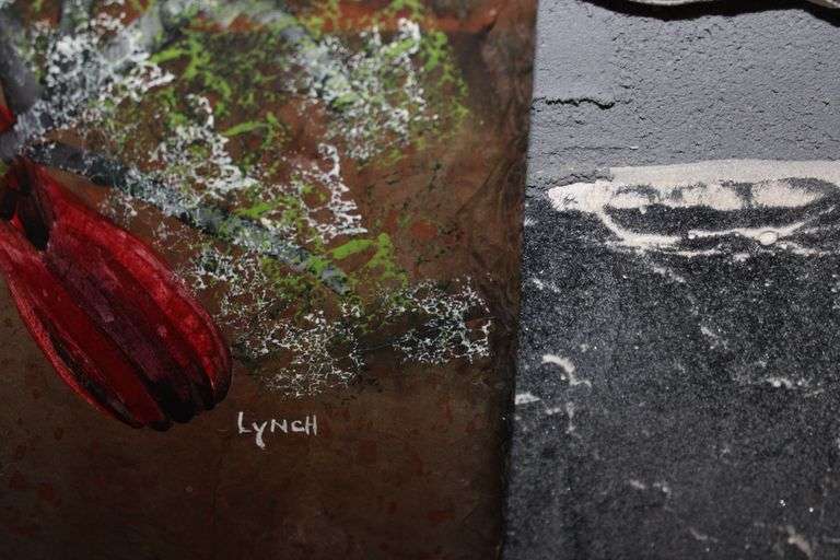 Hand Painted Cardinal Art - Auction Ohio