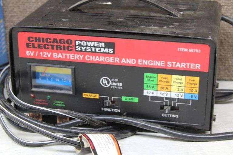 Vector Jump-Start System and Chicago Electric Battery Charger - Auction ...