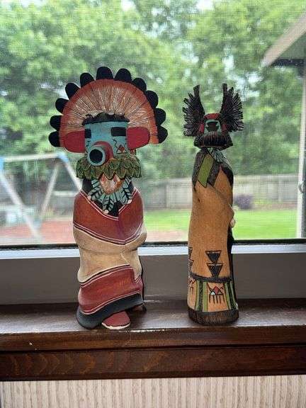 Two Wooden Native American Figures - Auction Ohio