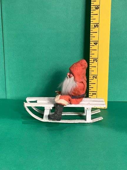 Antique German Santa on Sled Rare - Auction Ohio