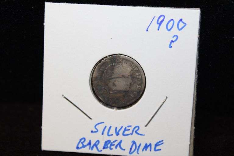 1900-P U.S. Silver Barber Dime - Auction Ohio