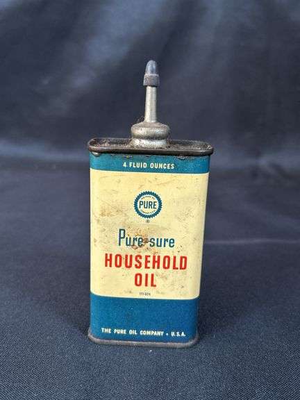 Pure-Sure Household Oil 4oz Tin with Lead Top - Auction Ohio