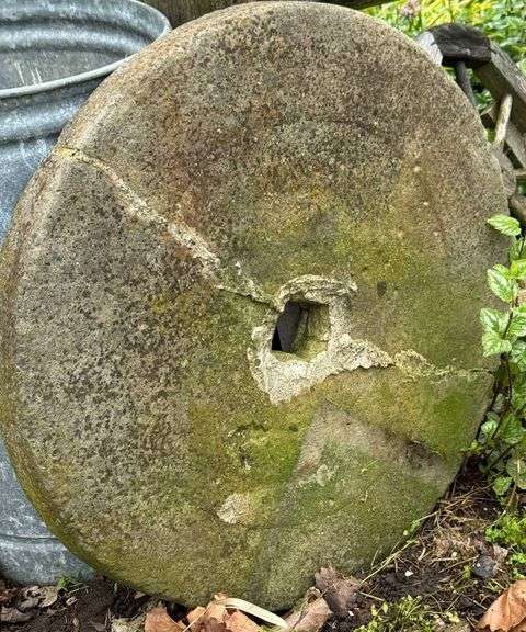 Large Stone Grinding Wheel with Central Hole - Auction Ohio